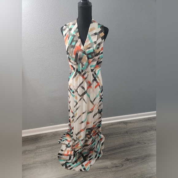 Vince Camuto | Dresses | Vince Camuto Long Multi Color Dress Size ...